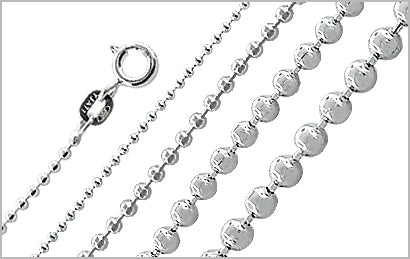 Wholesale Bead Chains for Sale | 925 Sterling Silver Bead Chains