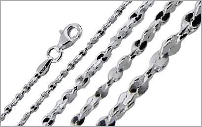 Wholesale Rhodium Silver Serpentine Chains for Sale - Wholesale Sparkle