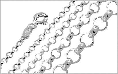 Wholesale Rollo Chains for Sale | 925 Sterling Silver Rollo Chains