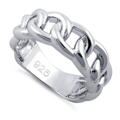 Sterling Silver Chain Link Ring | Wholesale Sterling Silver Rings for Sale