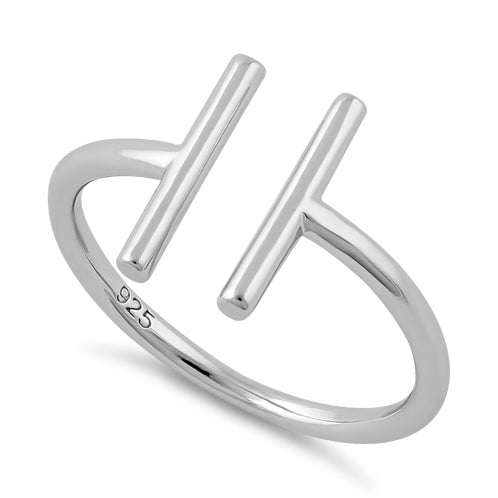 Sterling Silver Double Bar Ring | wholesale Silver Rings for Sale