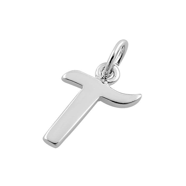 Sterling Silver Letter T Pendant