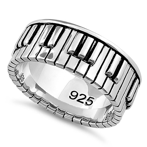 Wholesale Sterling Silver Piano Keys Ring for Sale