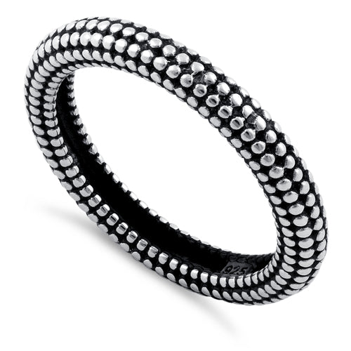 Wholesale Sterling Silver Stackable Tiny Pebbles Eternity Ring for sale