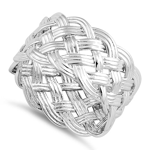 Sterling Silver Woven Knot Ring | Wholesale Silver Rings for Sale
